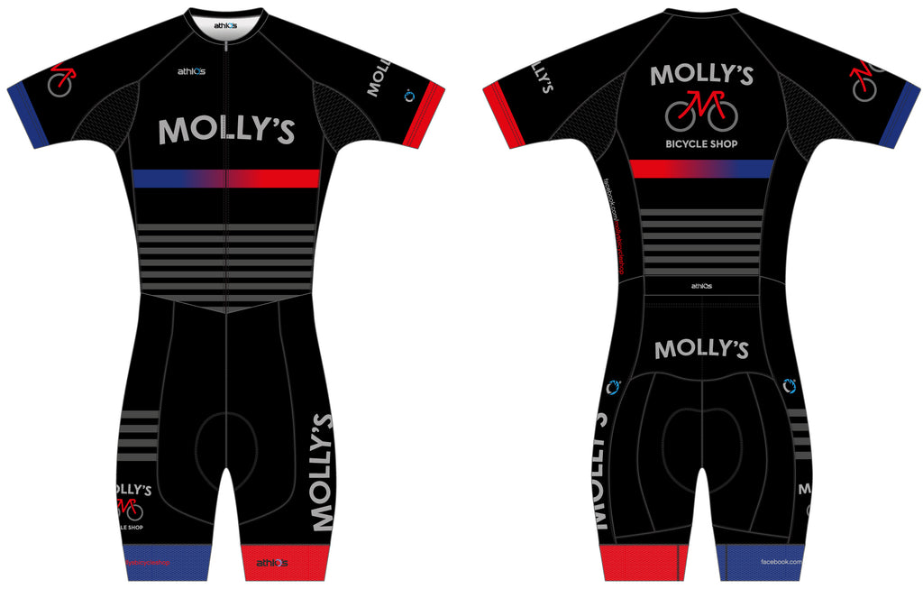 Chronos Tri Suit Short Sleeve Men's - Molly's Bicycle Shop – Athlos Custom